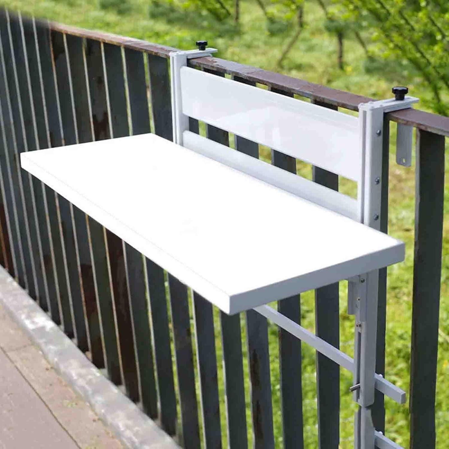 Hanging Table Balcony, 80Cm Folding Balcony Bar Table For Railings ...