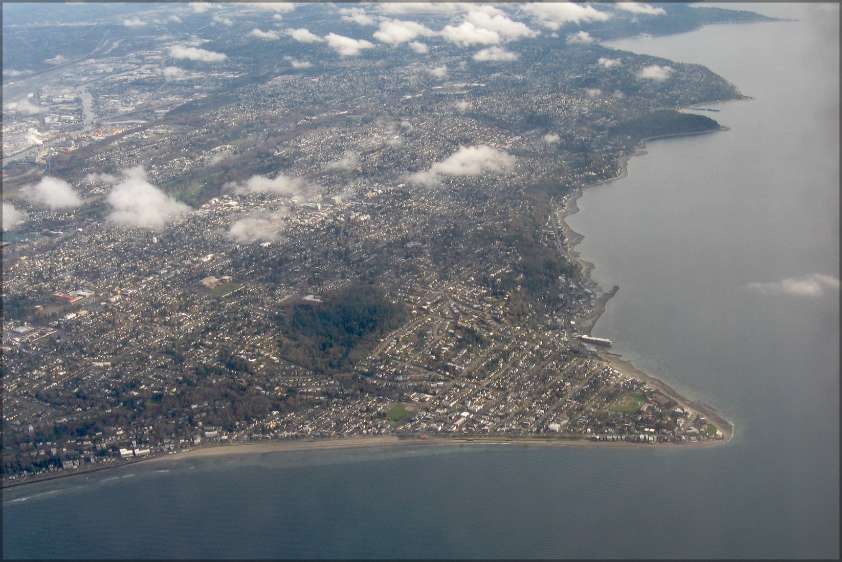 24"x36" Gallery Poster, Aerial view of Alki point 2 - Walmart.com