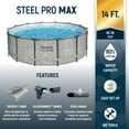 "Bestway Metal Pro MAX 14' x 48"" Round Above Ground Pool Set" - Walmart.com