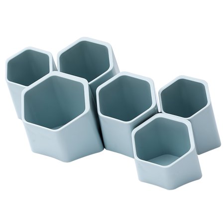 Hexagonal Pen Holder Multifunctional Desktop Stationery Storage Box ...