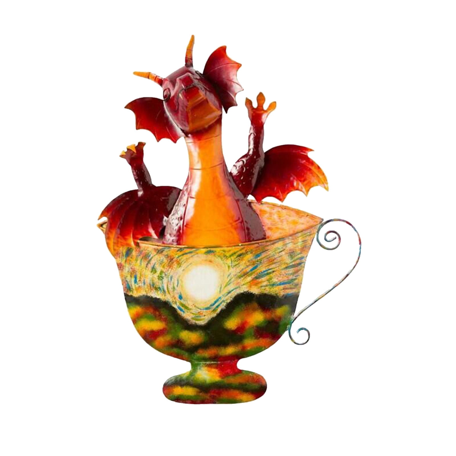 Pompotops Handcrafted Metal Wall Art Teacup Dragon Personalized Metal ...