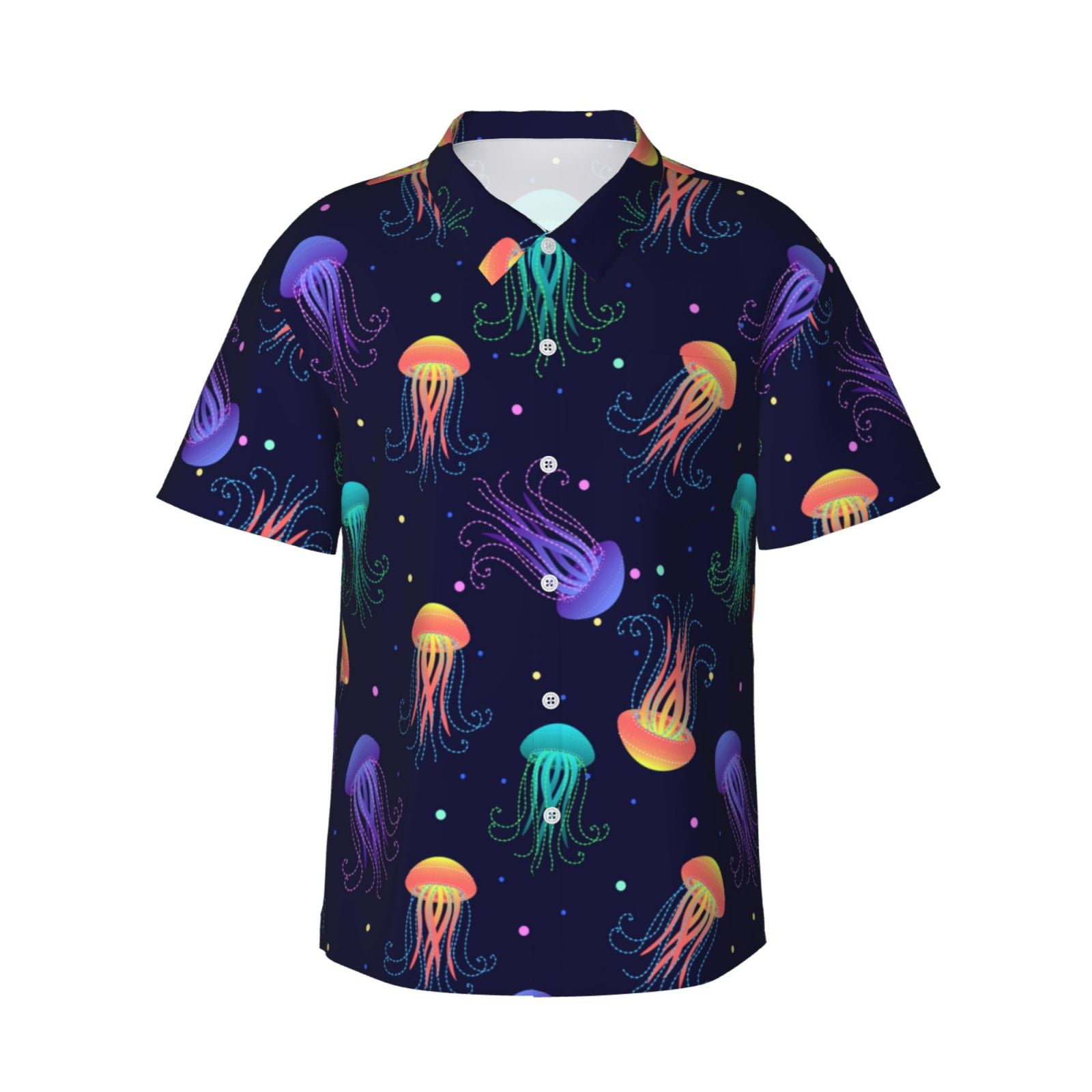 Balery Sea Jellyfish Camisas hawaianas de manga corta para hombre ...