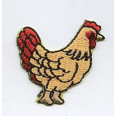 Small Farmhouse Chicken Hen - Iron on Applique/Embroidered Patch ...