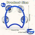 4 Pack Plastic Percussion Tambourines, Mini Hand Bell Percussion with 4 ...