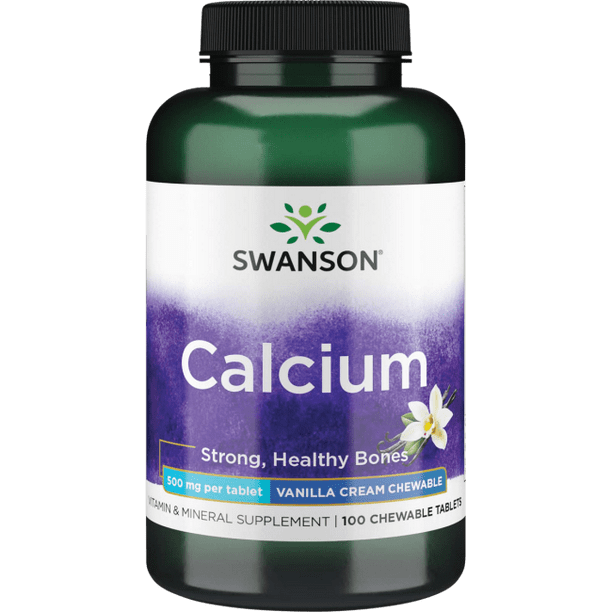 Swanson Chewable Calcium 500 mg 100 Chewable Tablets. - Walmart.com ...