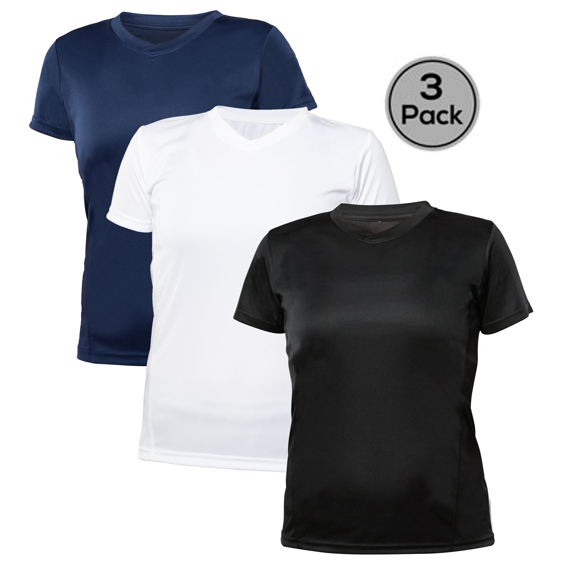 Click here for Blank Activewear Pack Of 3 Womens T-Shirt  Quick D... prices