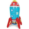 TSF Toys Inflatable Rocket Ship Water Sprinkler, 36" Tall, Outdoor ...