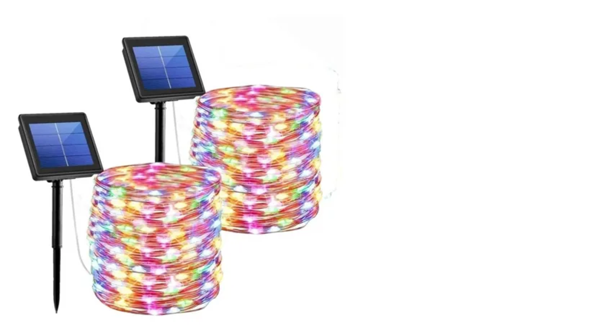 Serie luces solares alambre 200 led 2 pzs LabG RT463 | Bodega Aurrera en línea