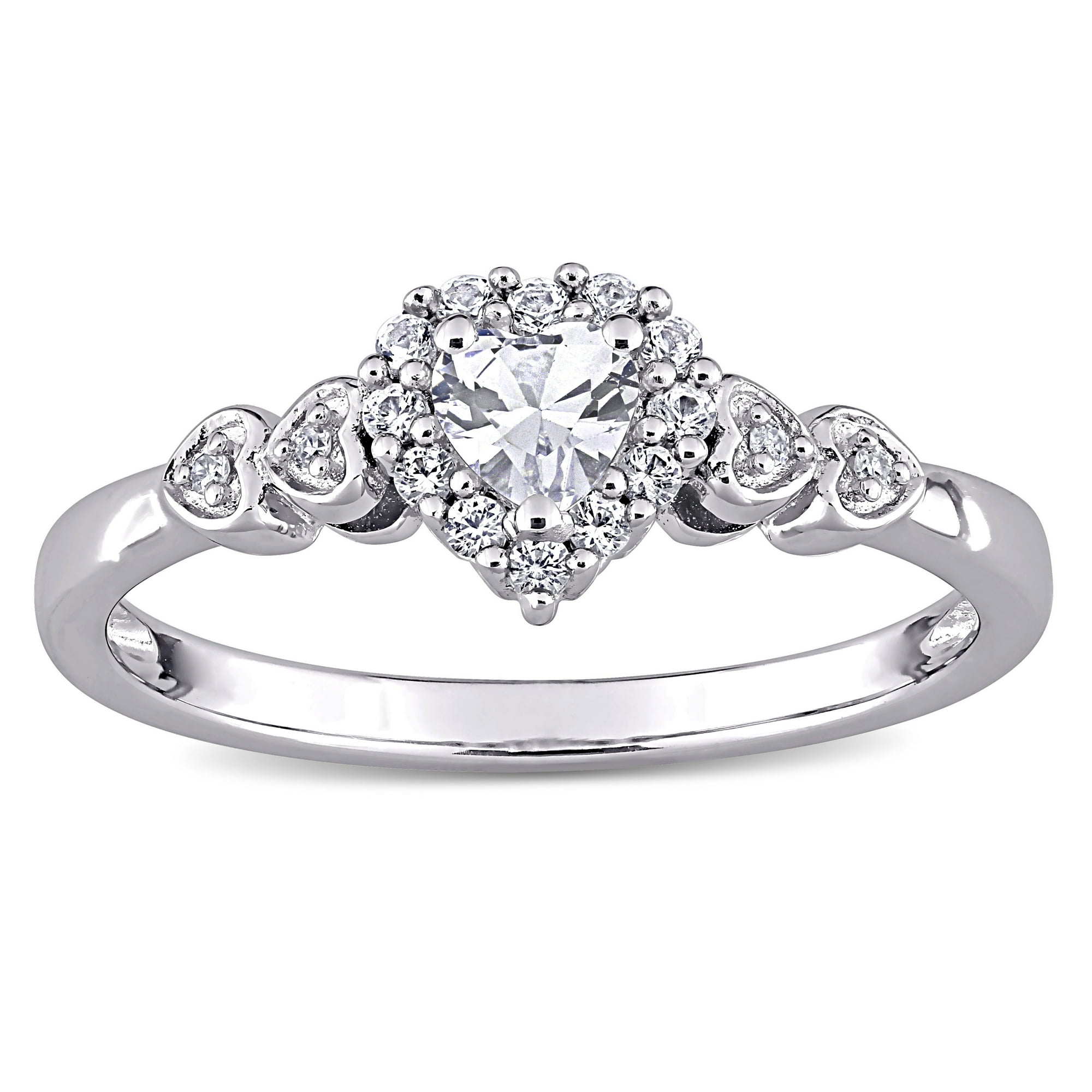 Click here for Miabella 3/8 Carat T. G.W. Created White Sapphire... prices