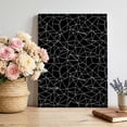 Abstract Lines Canvas Wall Art for Living Room, Geometric Black ...
