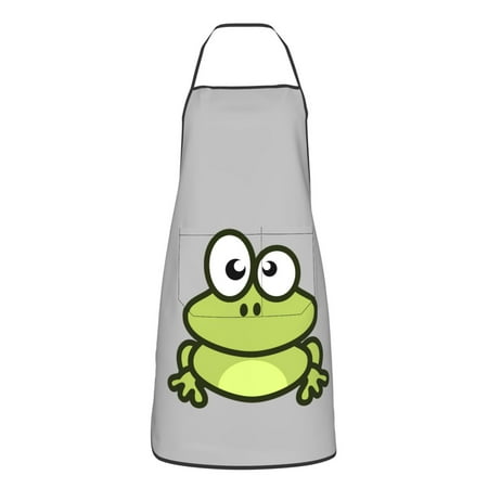 ZNDUO Cartoon Funny Frog Pattern Apron, Adjustable Bib Soft Chef Aprons ...