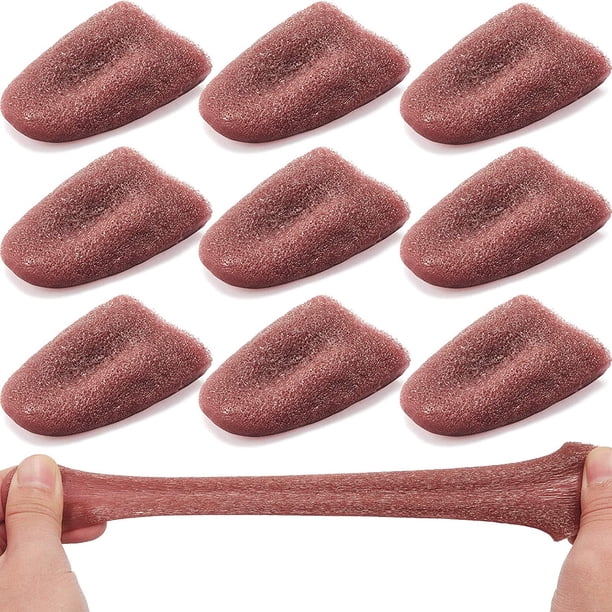 10 Pieces Halloween Fake Tongue Horrible Realistic Tongue Artificial ...