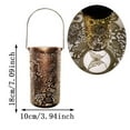 Solar Lanterns Outdoor Hanging Lantern Lights-Hollowed-Out Metal Decor ...