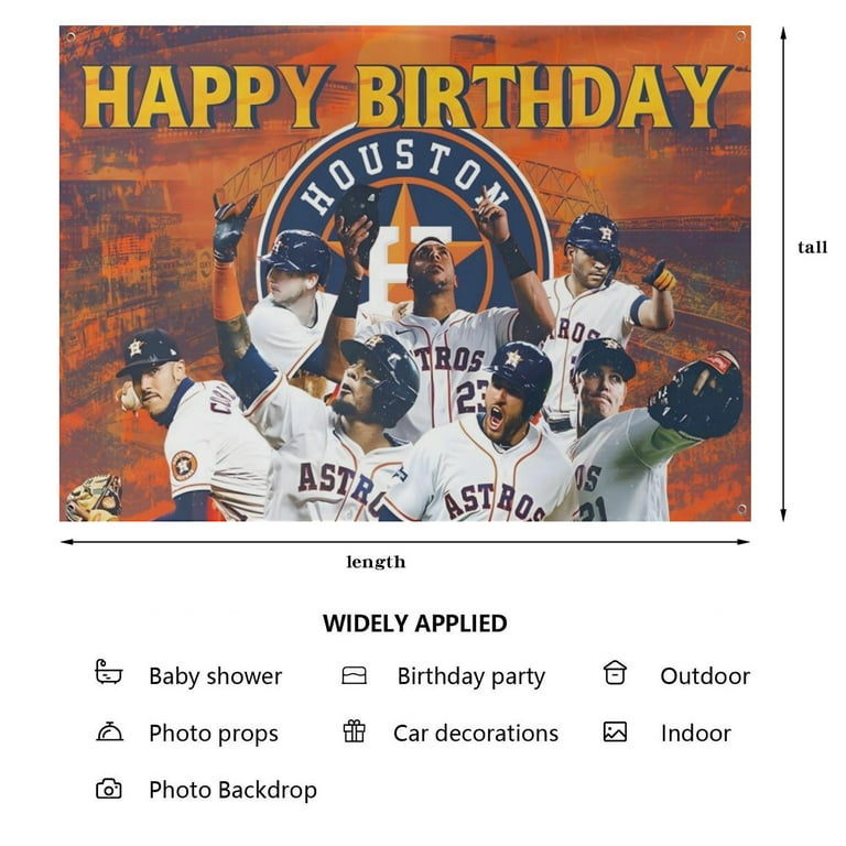 Baseball Team Party Balloons Astros Baseball Party Decorations Kit ...