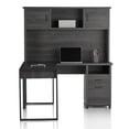 Realspace DeJori Large Computer L-Shaped Corner Desk with Hutch ...