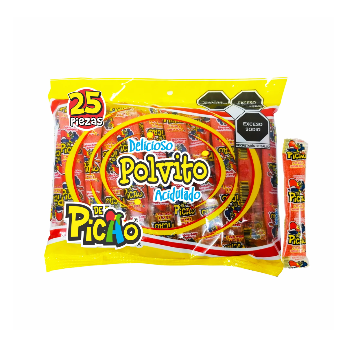 25pz Polvito Chilito Dulce Acidulados Sal Azucar 10gr Picao Picoso ...