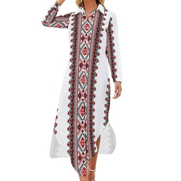 100 Percent Republican Loose Pocket Dress Print Short Sleeve Dresses V ...