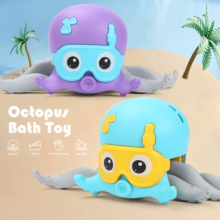 Duety Octopus bath Toy,Wind-up Crawling Clockwork Octopus Crawling ...