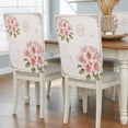 1 Pack Pink Floral Chair Back Covers Country Vintage Watercolor Flowers ...