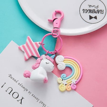Unicorn Key Pendant Keyring Plush - Peluche, Licorne, Anchor, Rainbow ...