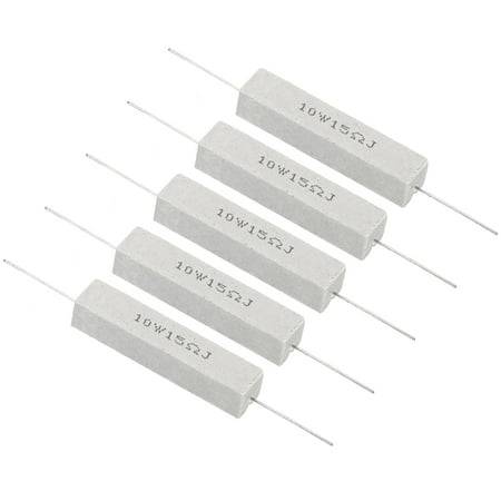 5Pcs 15 Ohm Resistors, 10W Ceramic Cement Resistor Power Cement ...