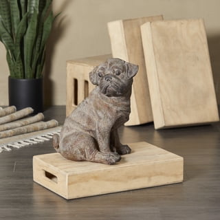 Sandicast "Mid Size" Sitting Black Pug Dog Sculpture - Walmart.com