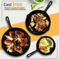 Cast Iron Skillet, Uncoated Cast Iron Frying Pan with Drip Spout, Non ...