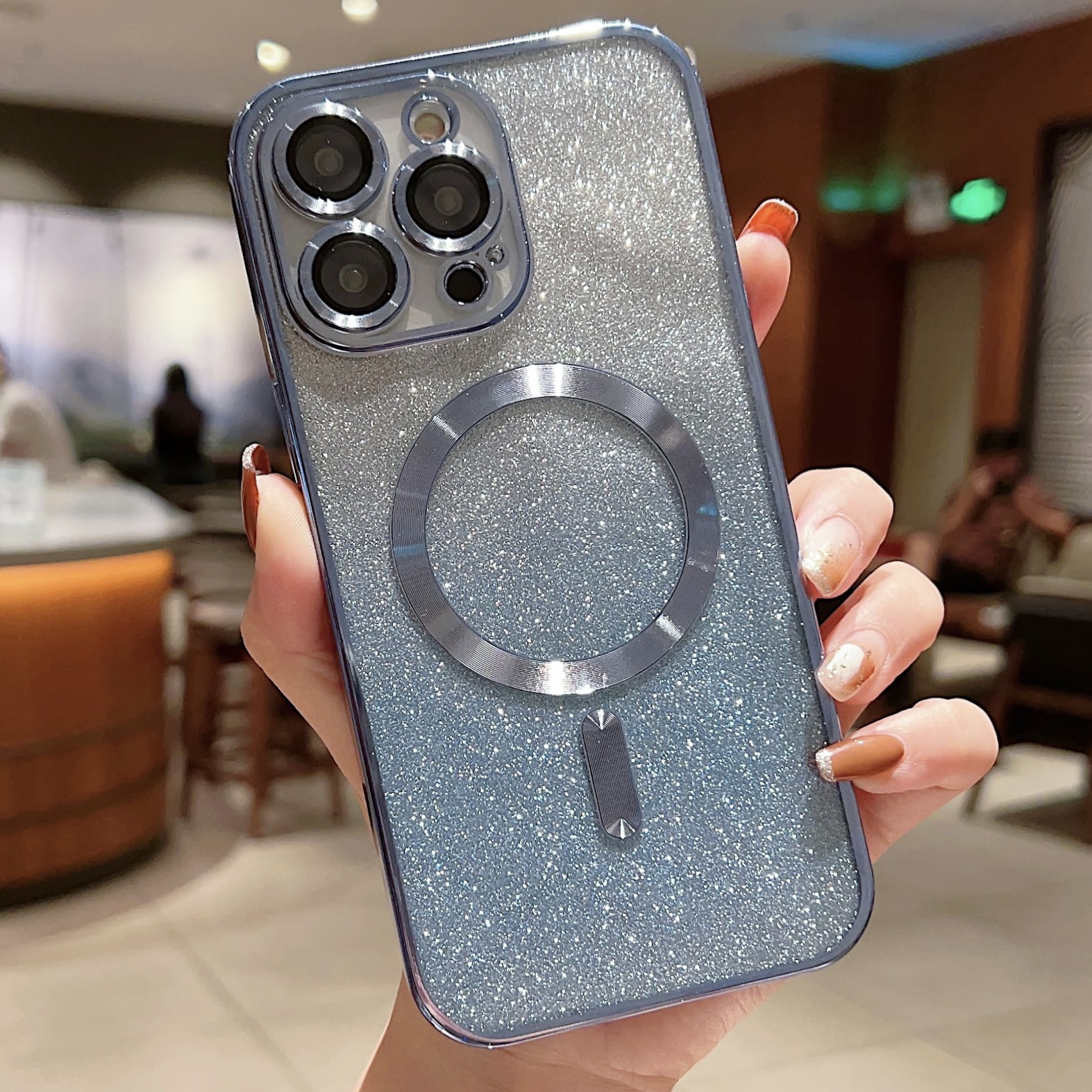 Magnetic Case for iPhone 13,Built with Glass Camera Lens Film ...