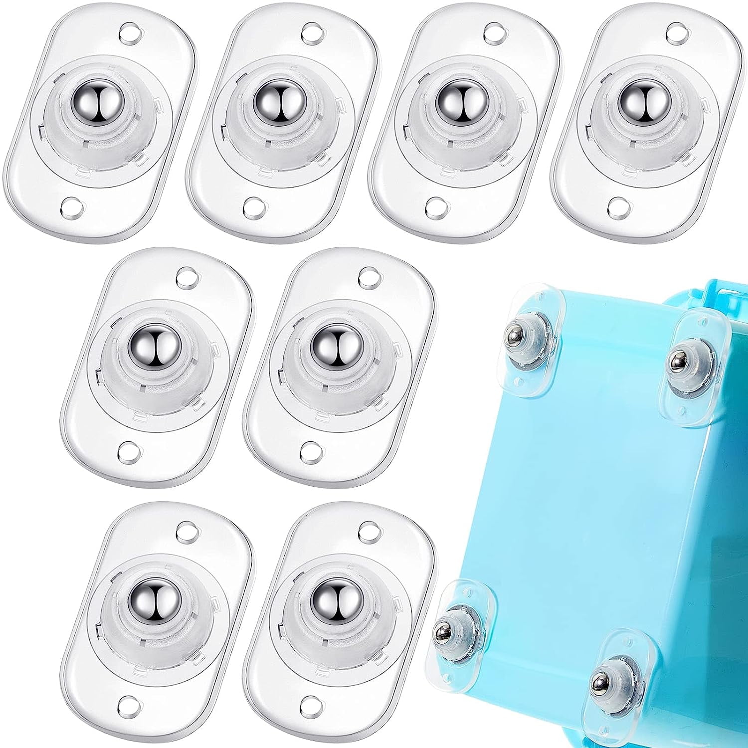 Self Adhesive Caster Wheels Mini Swivel Wheels Stainless Steel Paste ...