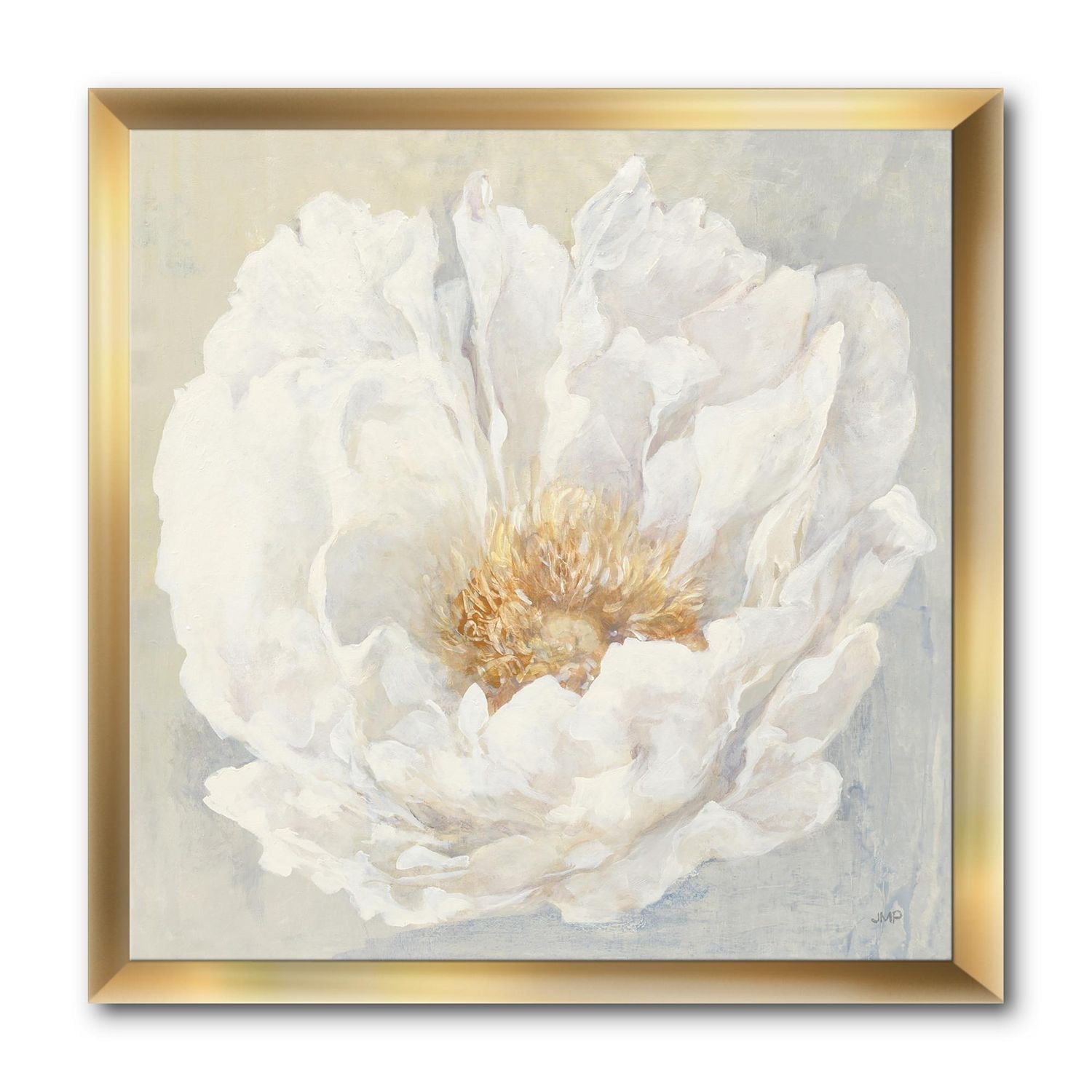 Click here for Designart White Serene Peony Framed Wall Art 30x30 prices