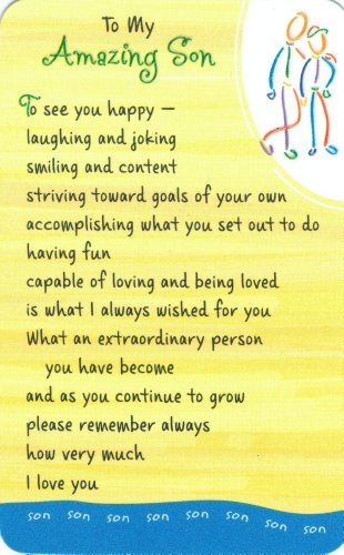 Blue Mountain Arts To My Amazing Son - Wallet Card - Walmart.com