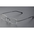 Agstum Titanium Alloy Flexible Hingeless Rimless Glasses Frame Optical ...