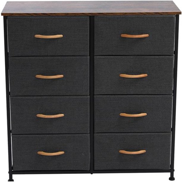 O'Force 4-Tier Wide Drawer Dresser, Storage Unit with 8 Easy Pull ...