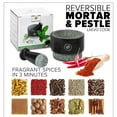 Laevo Large Capacity Mortar and Pestle Set | Black Granite Stone Spice ...