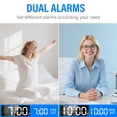 DAYBETTER Digital Alarm Clock, LED Mirror Display with Dual Alarms ...