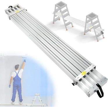 VEVOR Aluminum Scaffold Plank, 9-15ft Telescoping Plank, 440lbs ...