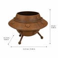 Rustic Spaceship Ufo Outdoor Planter Metal Garden Decor, Outdoor Patio ...