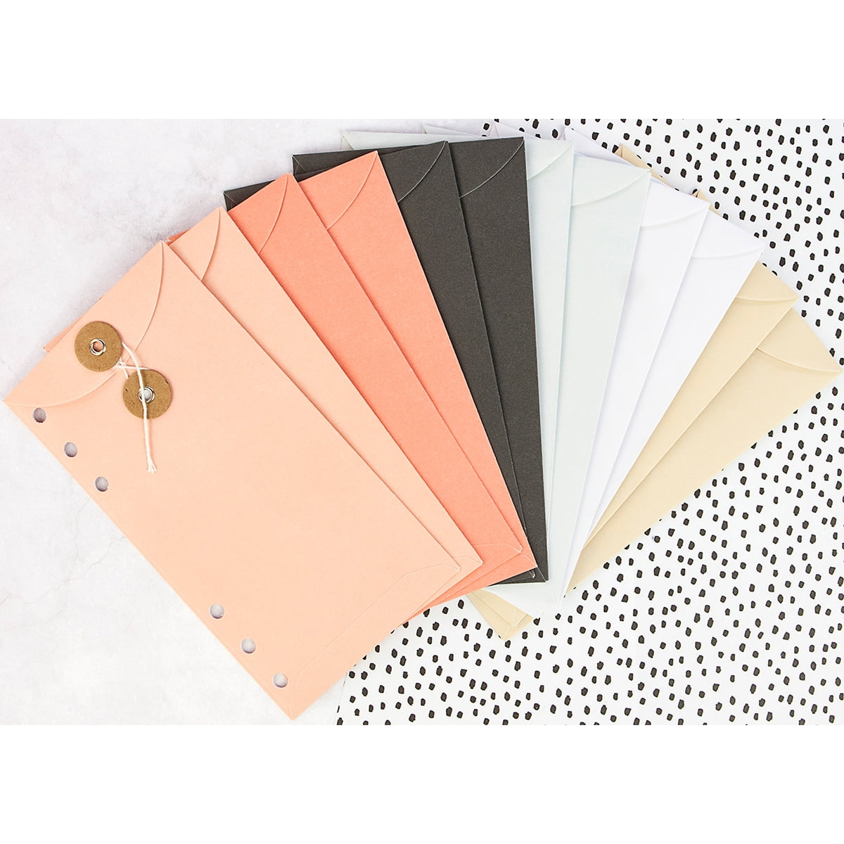 My Prima Planner String Tie Envelope Inserts 12/Pkg-6 Colors - Walmart.com