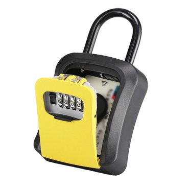 Key Storage Lock Box, Combination Lock Box, Wall Mounted Lock Box Black ...