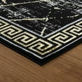GLORY RUGS Area Rugs Marble 2x3 Black Gold Carpet Modern Abstract Rug ...