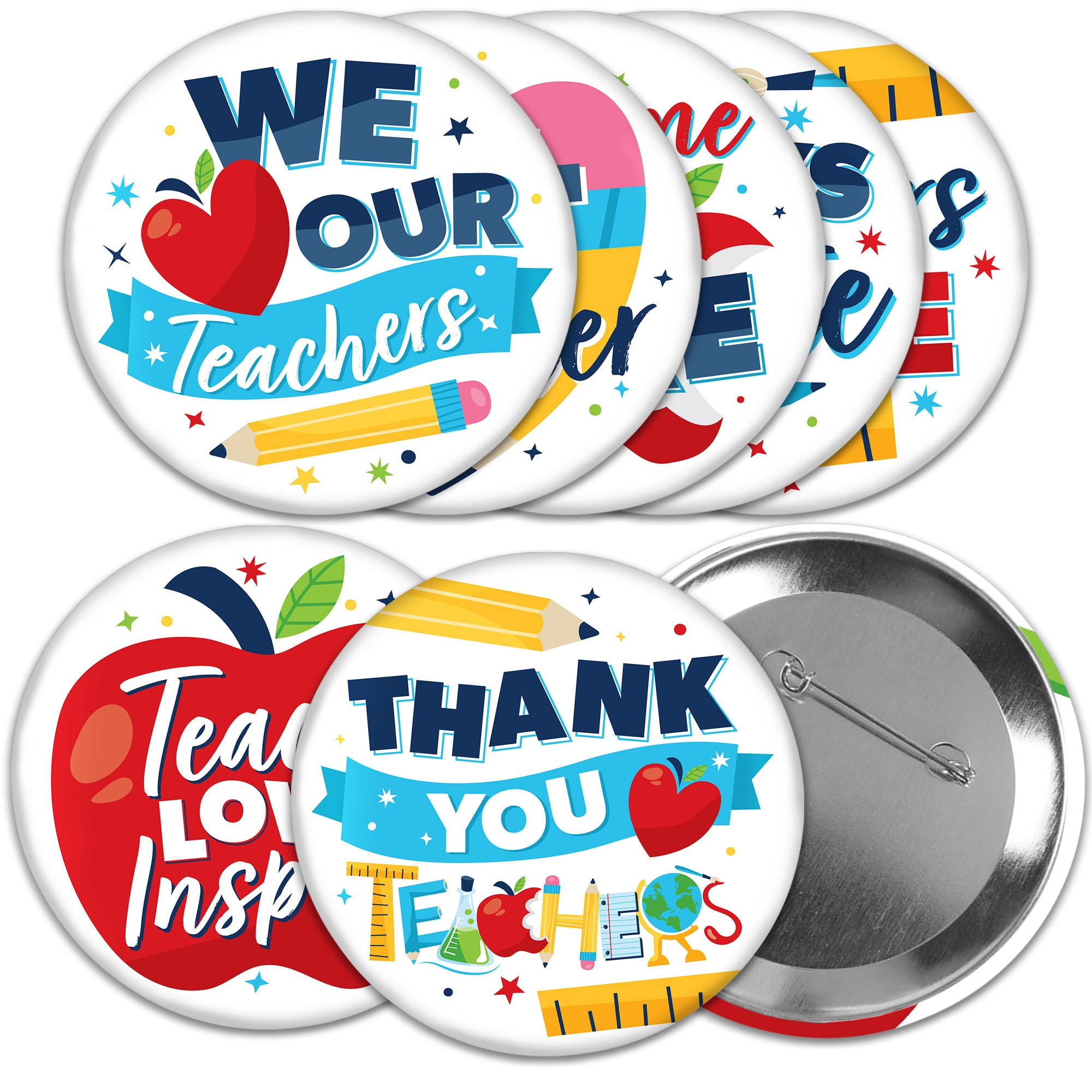 Big Dot of Happiness Thank You Teachers - 3 inch Teacher Appreciation ...