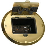 Hubbell-Raco 6239BP Single Gang Floor Kit with Recessed Duplex 15A TR ...