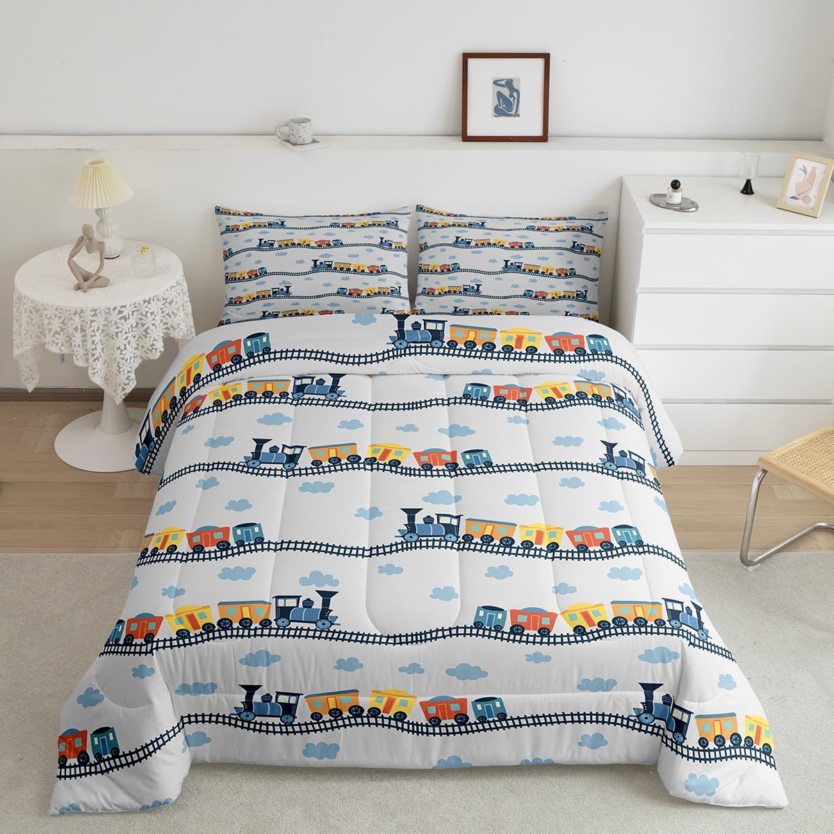 Click here for Erosebridal Teens Steam Engine Bedding Sets Full W... prices