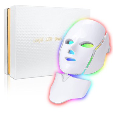 7 Color LED Light Therapy Facial Mask for Acne Reduction and Skin Care ...