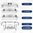 IMACONE 8QT Chafing Dish Buffet Set of 8, Stainless Steel Food Warmer ...