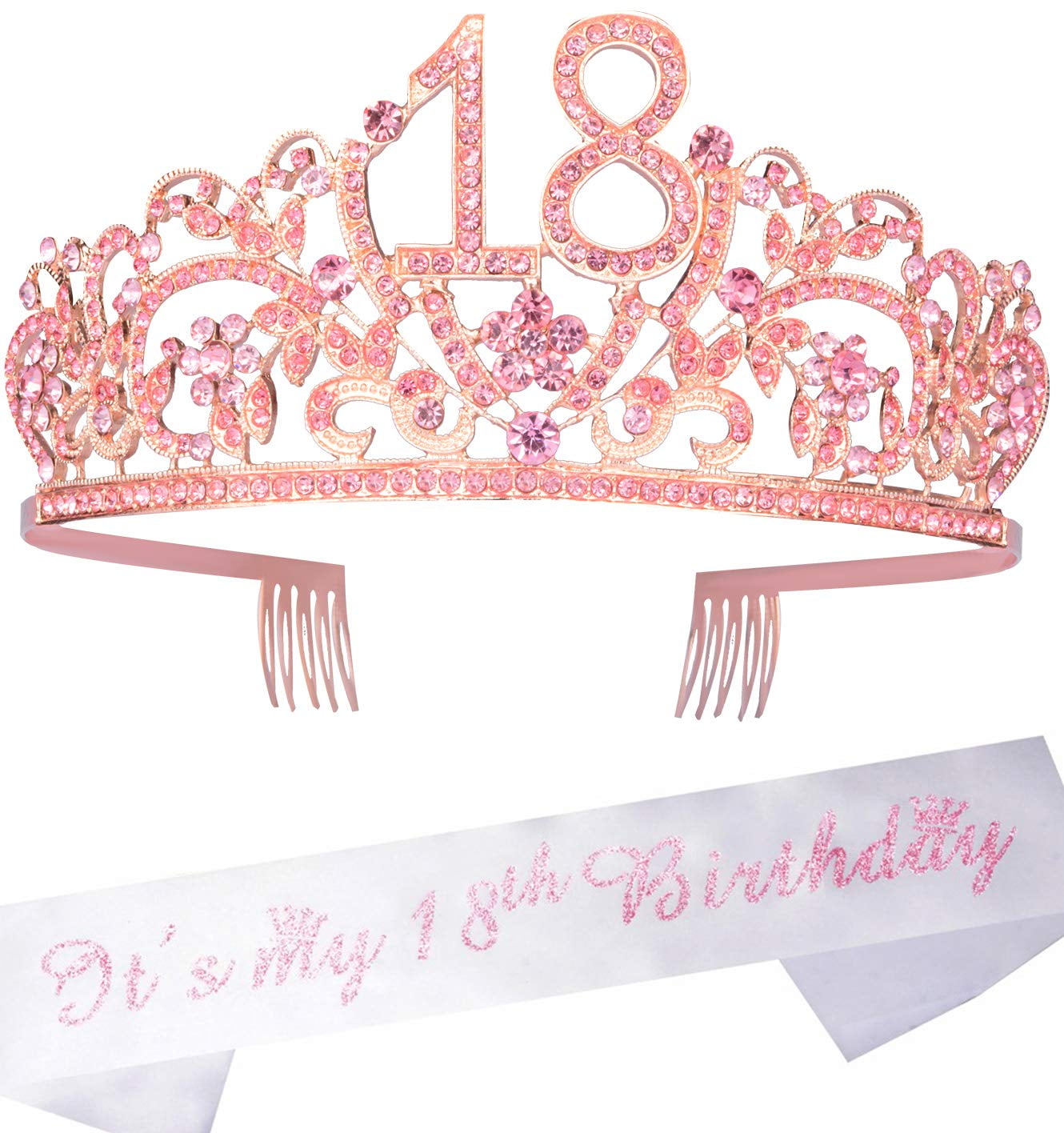 18 Birthday, 18th Birthday Decorations, 18th Birthday Sash, 18th Birthday Crown, 18th - Walmart.com