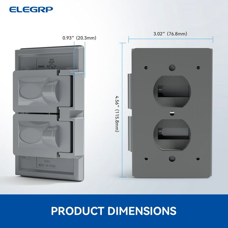 Horizontal Duplex Receptacle Weather Safe Outdoor Duplex Outlet Cover