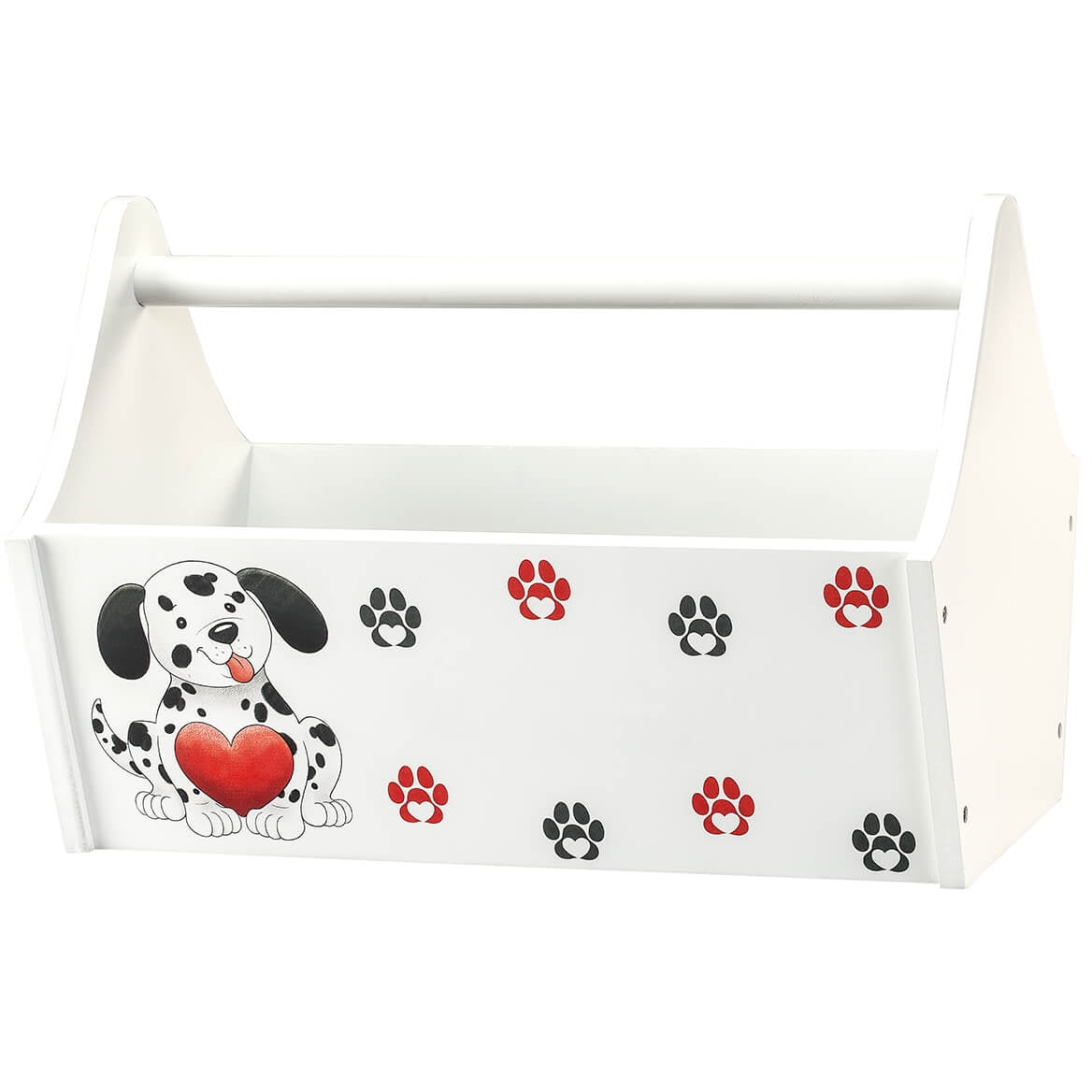 Kids Valentine's Day Toy Caddy, Children’s Wooden Storage Tote with ...