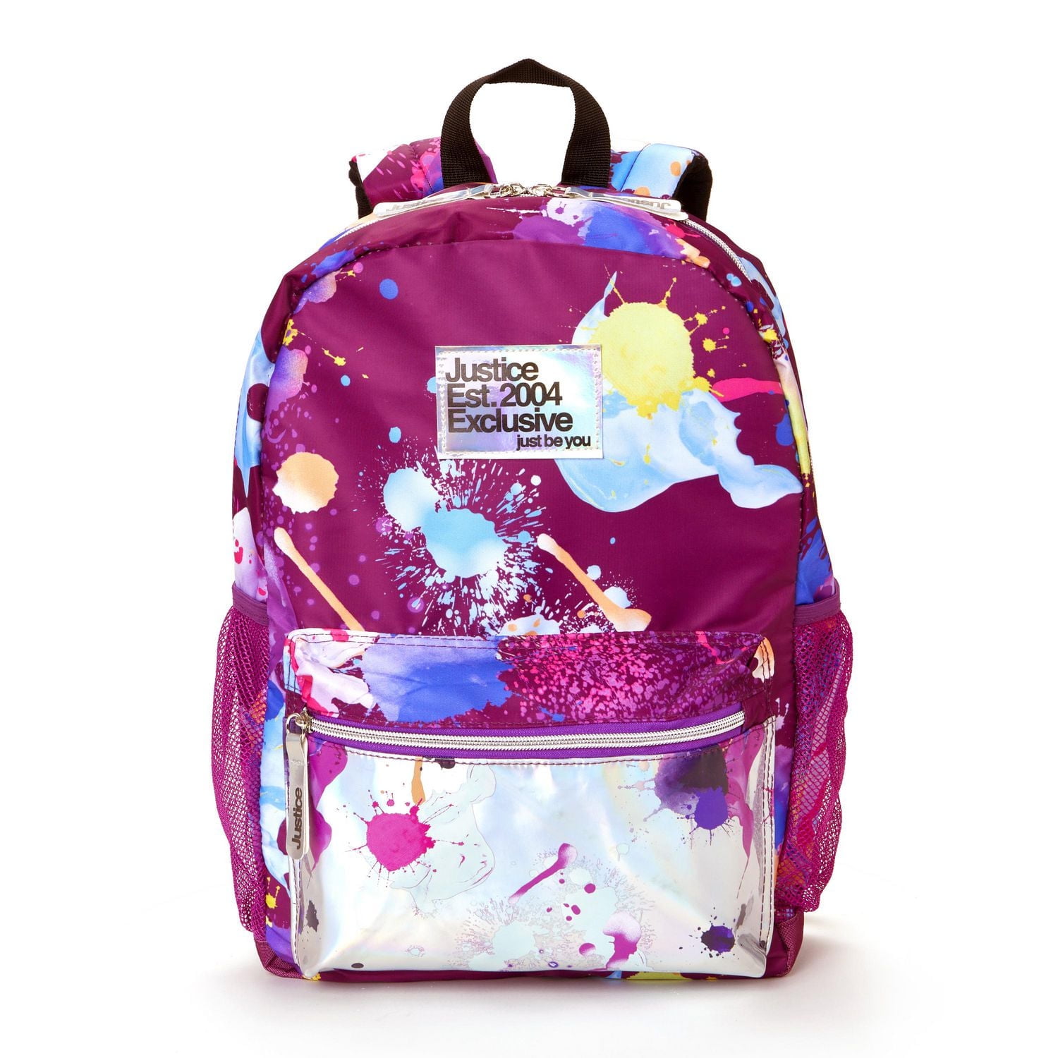 Click here for Justice Girls Shiney Paint Splatter Backpack prices