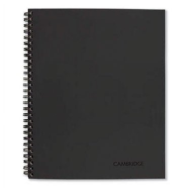 Cambridge Wire bound Business Notebook, Wide/Legal Rule, Black Cover, 8 ...